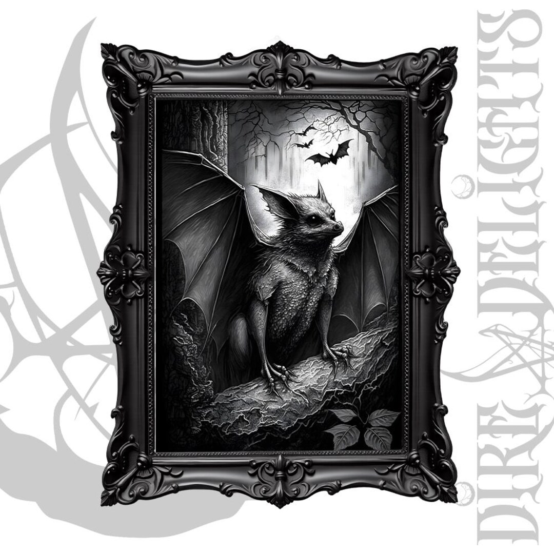 Artistic Goth Bat Poster,baphomet Pink and Blue Digital Art,hail Satan ...