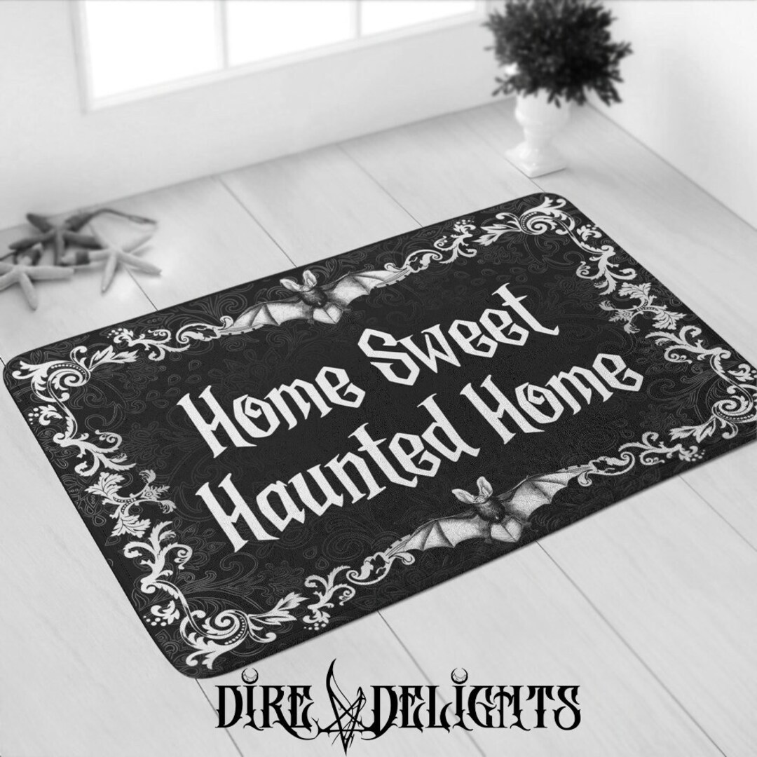 Funeral Home Sweet Haunted Home Door Mat, Gothic Doormat, Goth Witchy ...