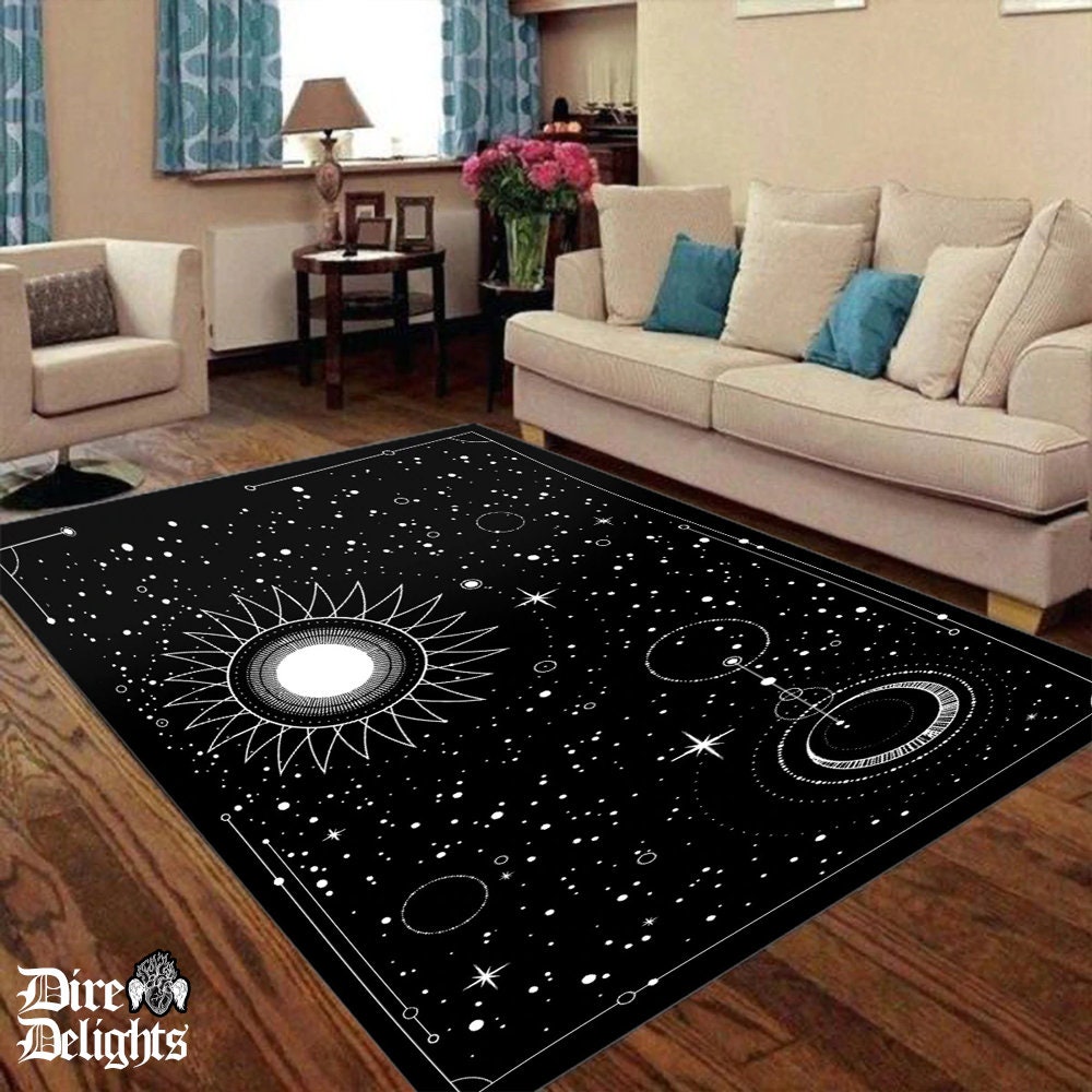 Celestial Starry Night Sky Rug Witch Room Decortarot Floor | Etsy