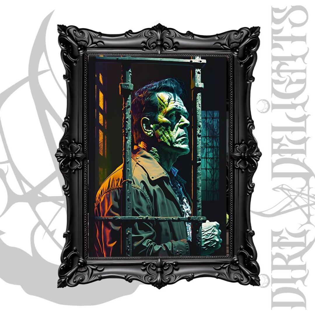 The Solitude of a Monster - Frankenstein's Imprisonment Digital Art ...