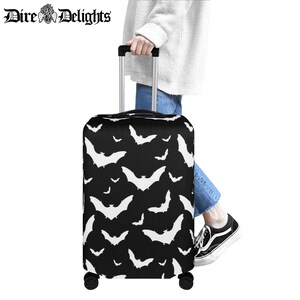 Bats Luggage Cover, Gothic Witchy Vampire Travel Suitcase Elastic Cover ...