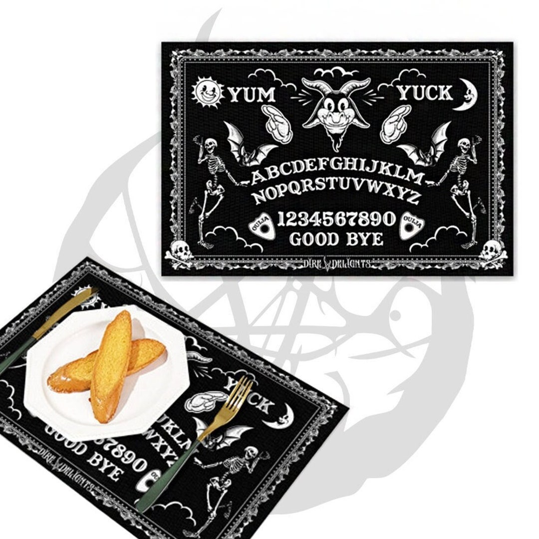 Ouija Board Yum Yuck Placemat,gothic Spirit Board Plate Mat, PVC Goth ...