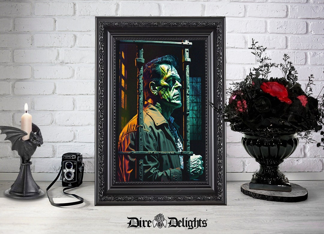 The Solitude of a Monster Frankenstein's Imprisonment Digital Art Print ...