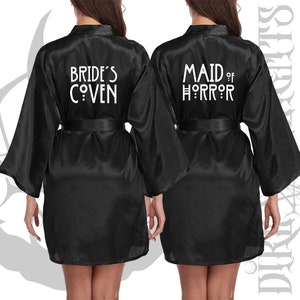 Gothic Bachelorette Robes, Badass Bride, Maid of Horror, Bride's Coven ...