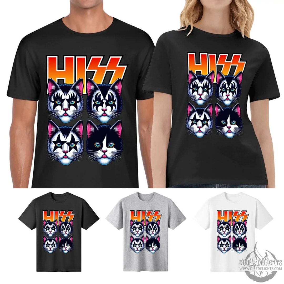 Hiss Metal Band 100% COTTON S-5XL Unisex T-shirt,cat Metal Band Top Tee ...