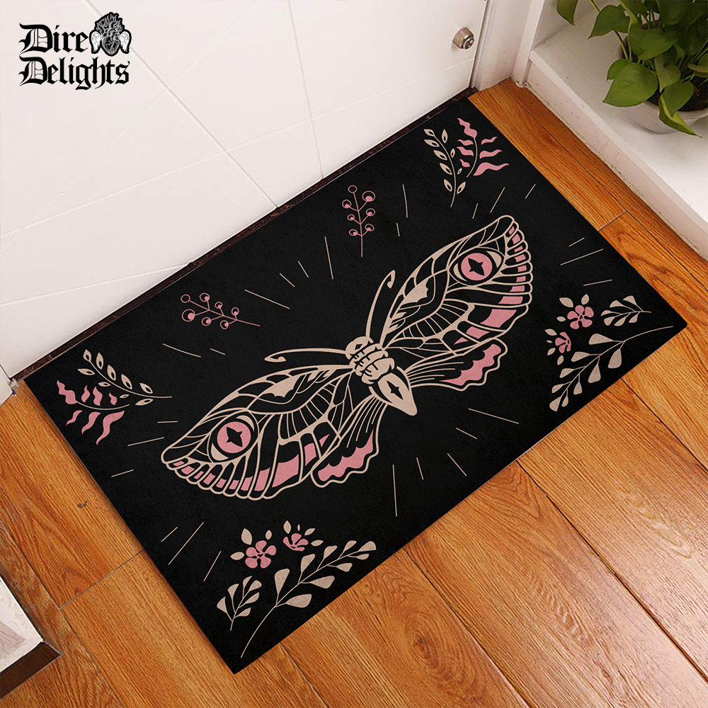 Mystic Moth Wicca Door Mat Gothic Doormat Goth Witchy Door - Etsy