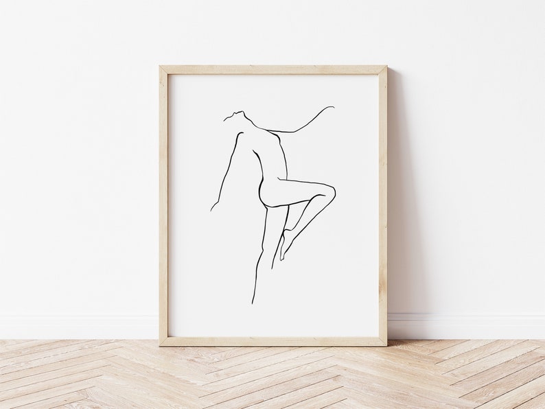 Dancer Line Drawing / Female Line Art / Female Body / Woman - Etsy