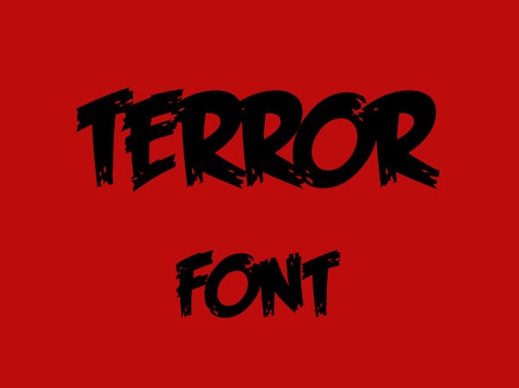 TERROR FONT SVG Horror Letters Numbers Alphabet Cricut | Etsy