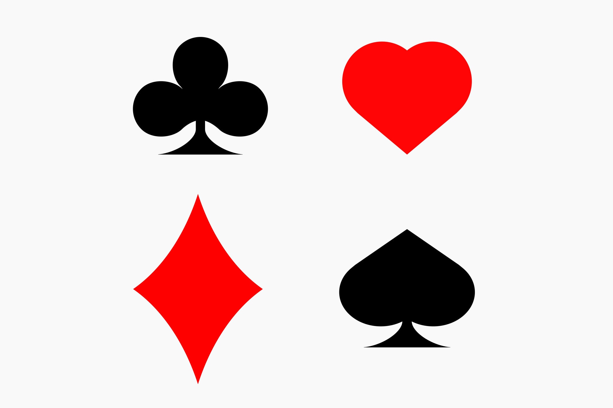 POKER SUITS SYMBOLS 4 Poker Suits Svg Digital File for | Etsy