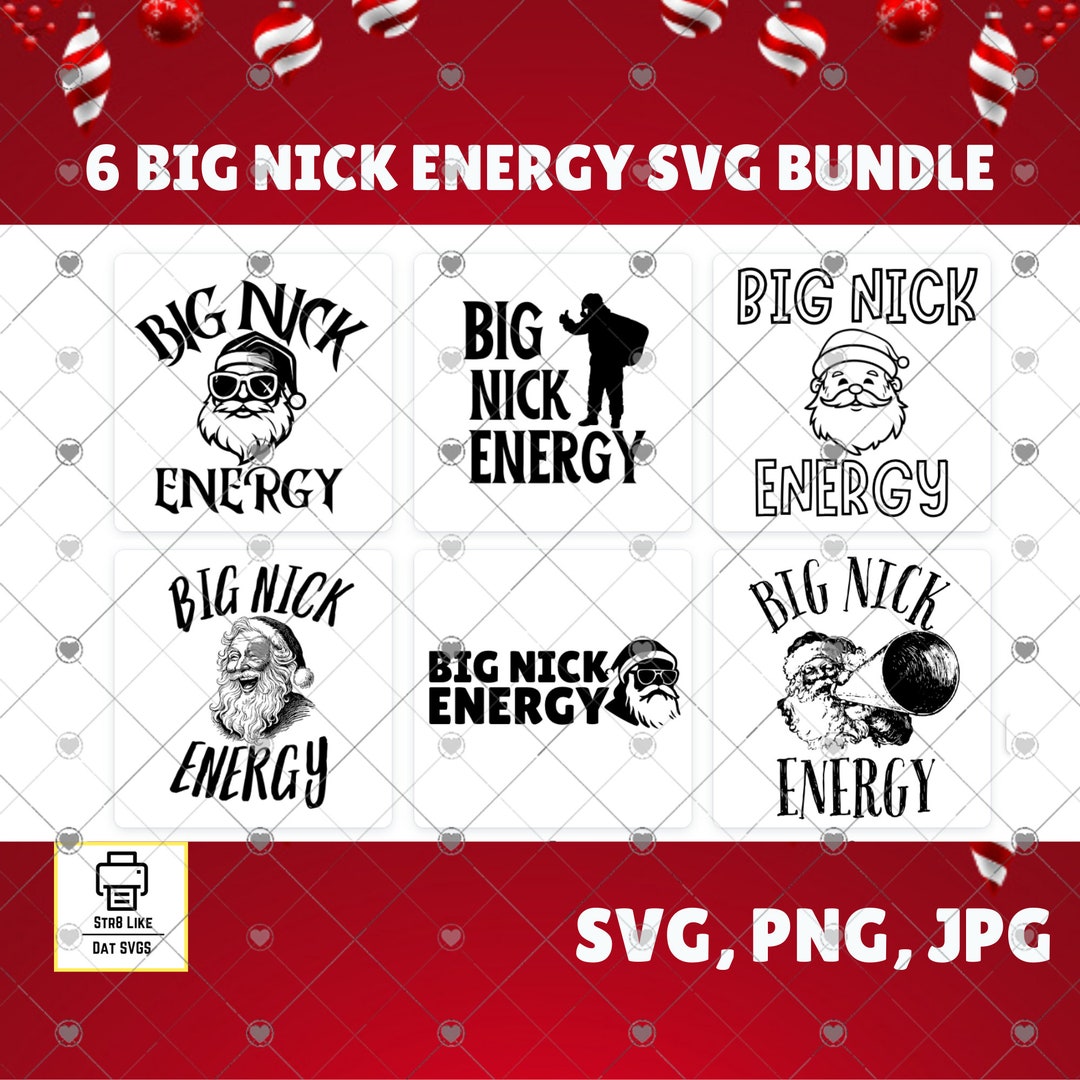 Big Nick Energy Svg Bundle St.nick Christmas Svg Kid's - Etsy