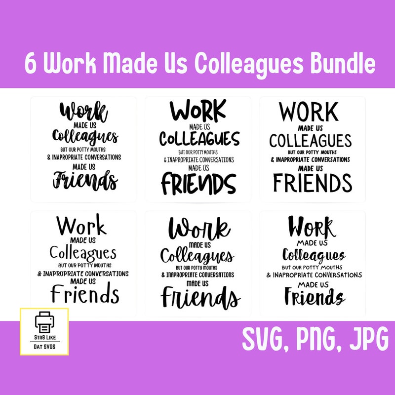 Work Made Us Coworkers Svg - Etsy