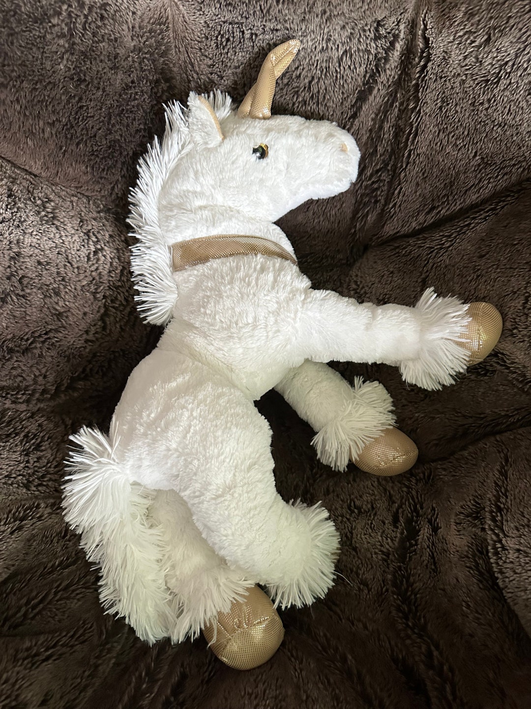 White Unicorn Plush Animal. Unicorn Stuffed Toy. Stuffed Unicorn ...