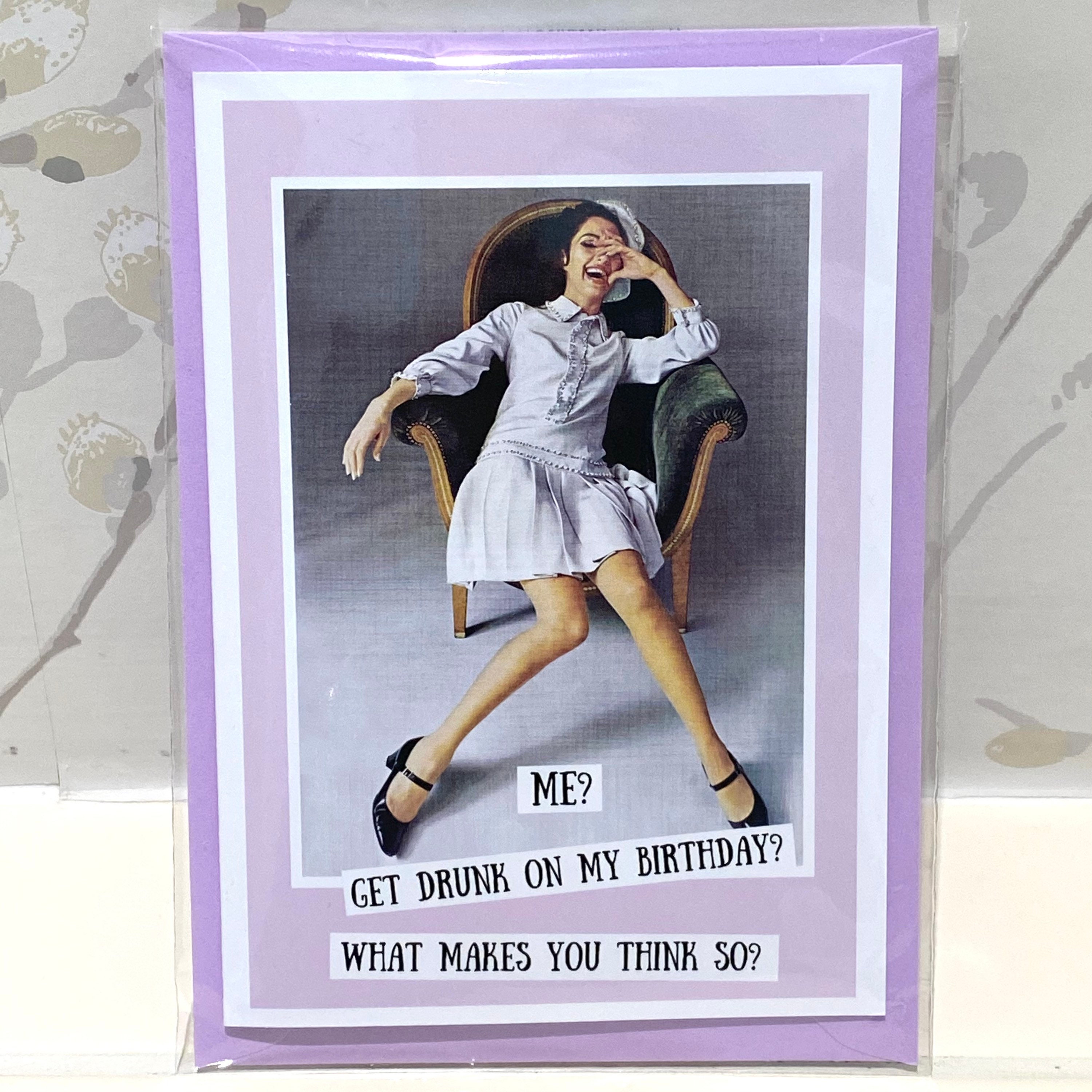 Drinking Birthday Card Funny Birthday Card Vintage Card A6 | Etsy