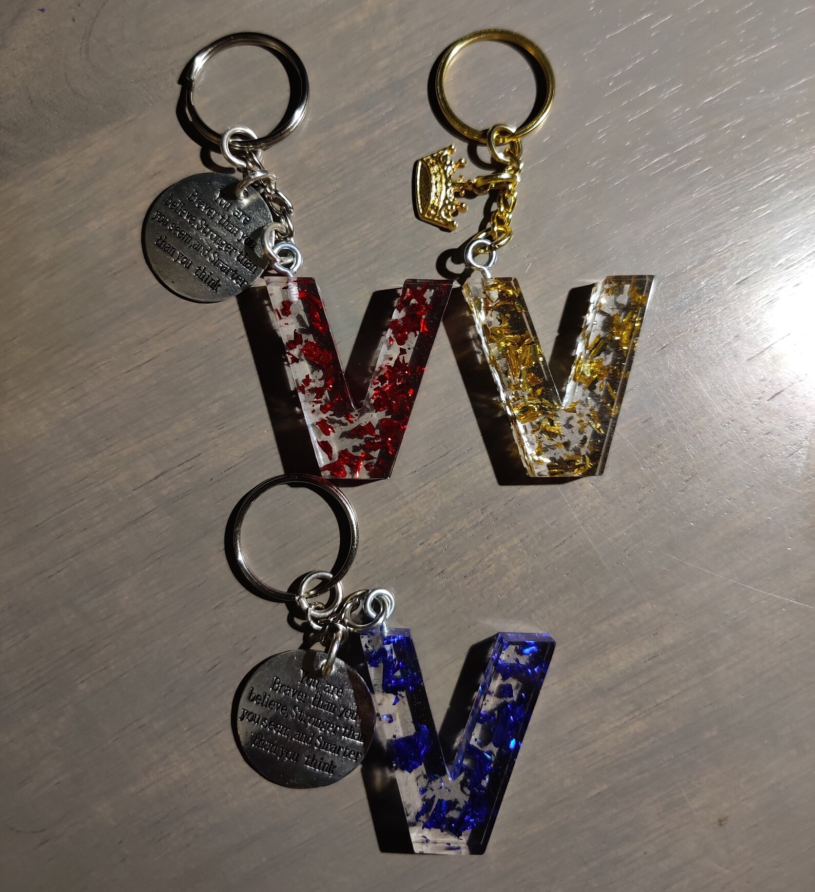 Resin Key Chains With Inspirational Quotes or Crowns - Etsy