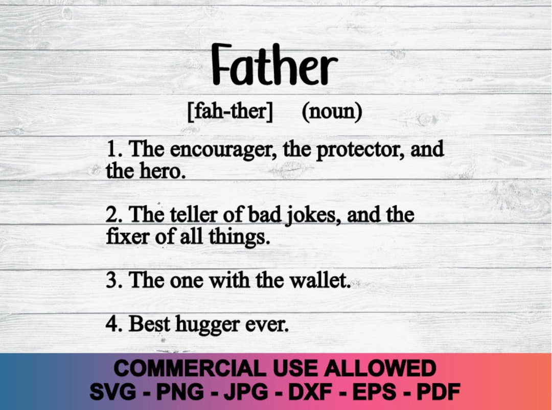 Definición del padre svg, día del padre svg, camisas para papá, camisa ...