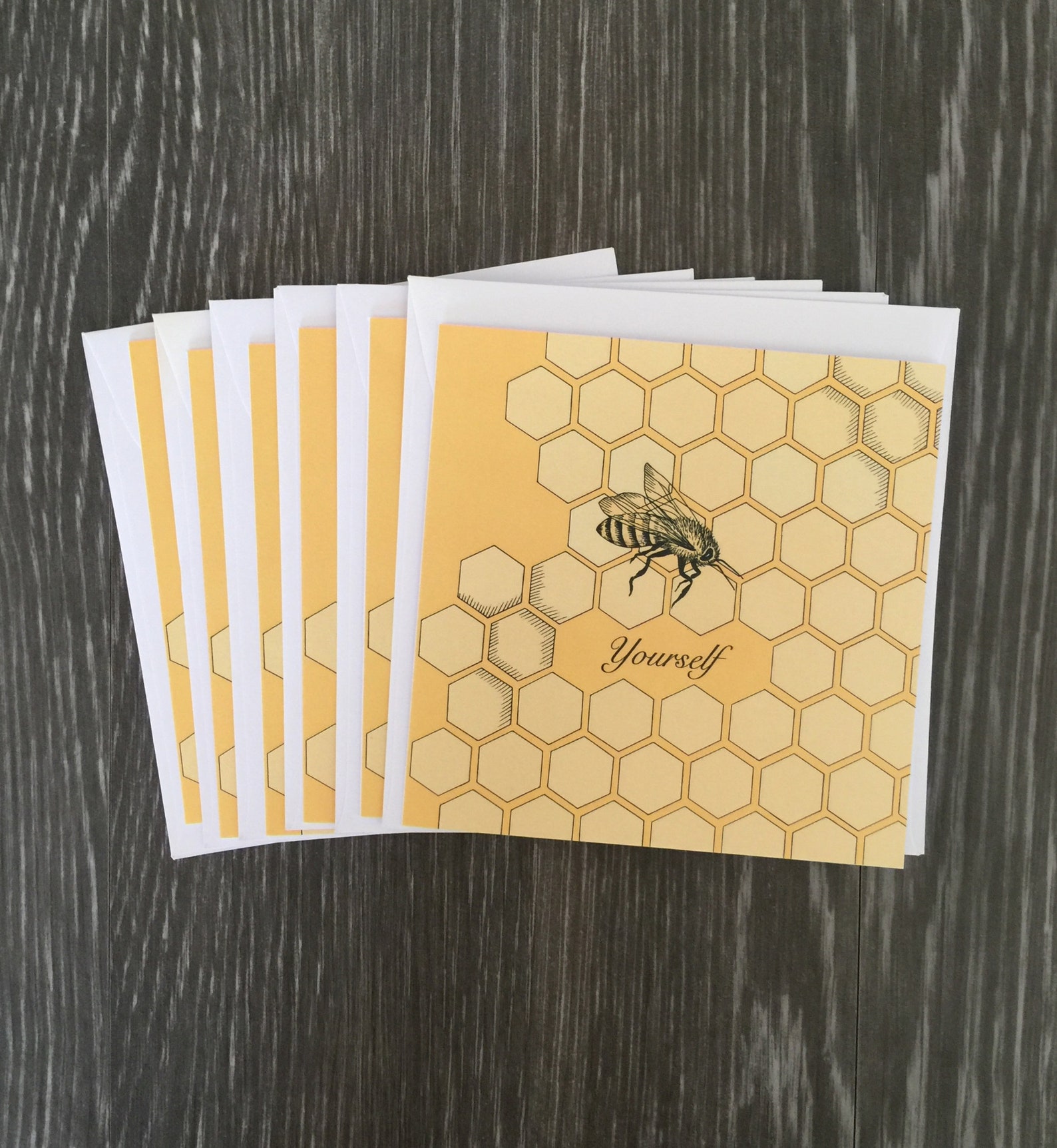 Honey Bee Honeycomb Greeting Cards Original Artwork Bee Design Handmade ...