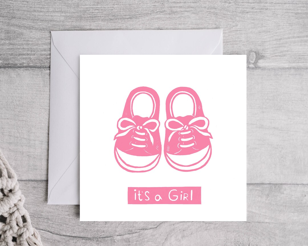 Baby Girl Greeting Card - It's a Girl Card - Card for Baby Girl - Baby ...