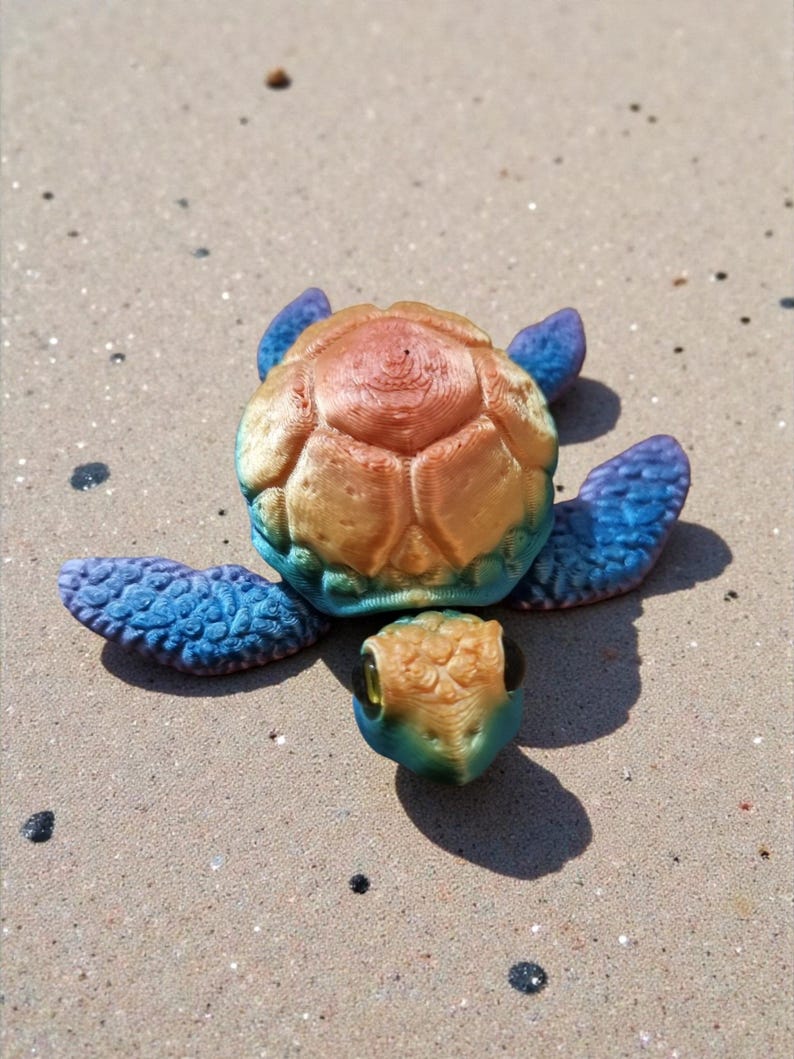 3d Printed Turtle Figurines Different Colours - Etsy
