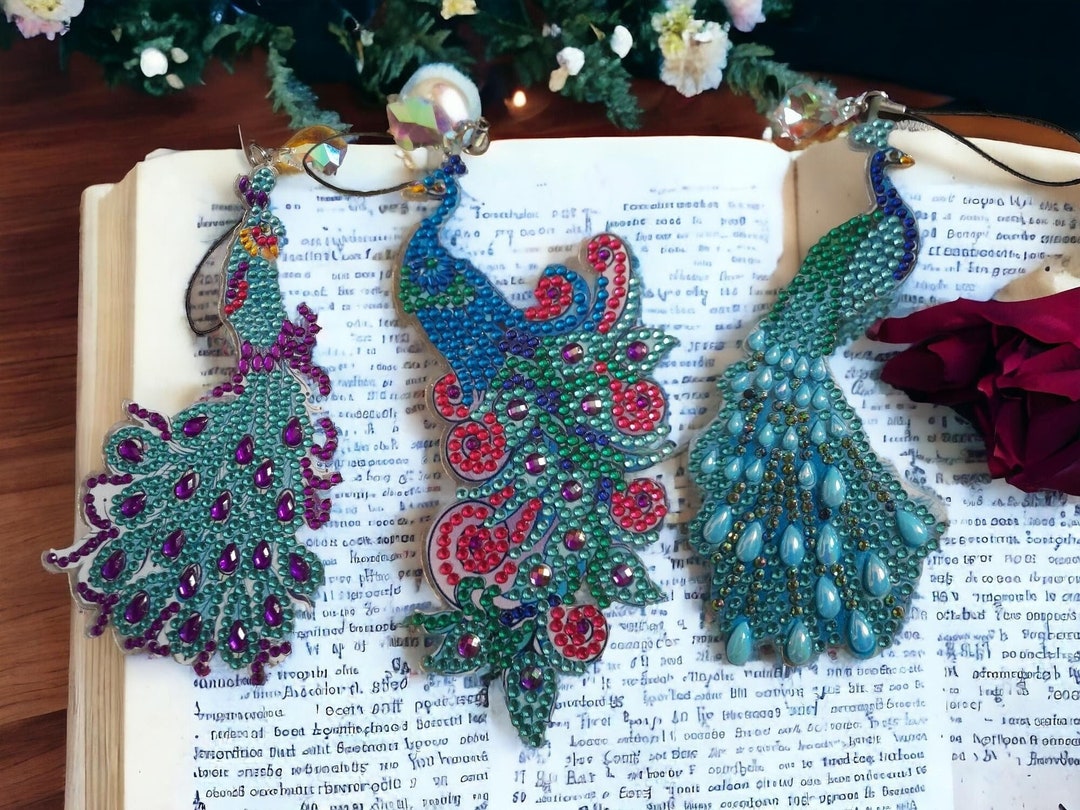 Colourful Peacock Diamond Painting Bookmarks. - Etsy