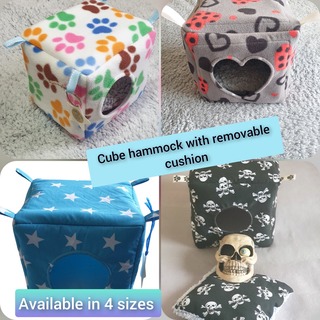 Hanging Cube Hammock, Rat Cage Accessories, Rat Hammock, Chinchilla Bed ...
