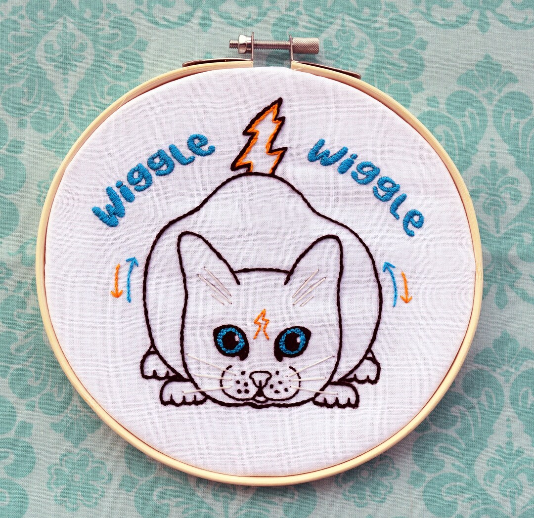 Wiggle Wiggle PDF Download, Embroidery Pattern, Printable, Instant ...