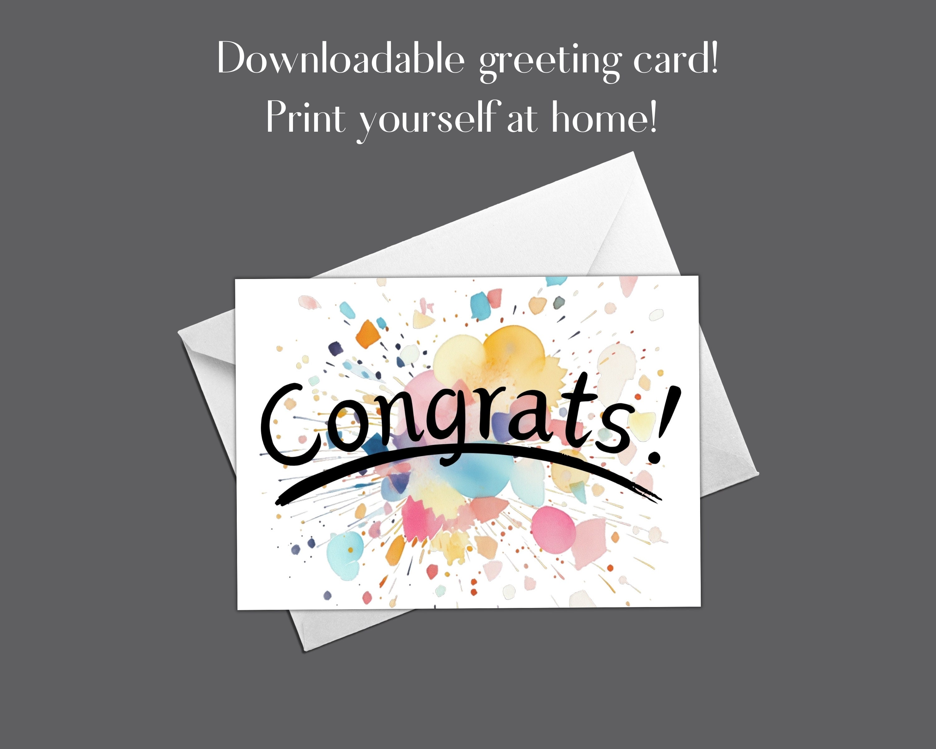 Downloadable Greeting Card Instant Digital Download Printable Blank ...