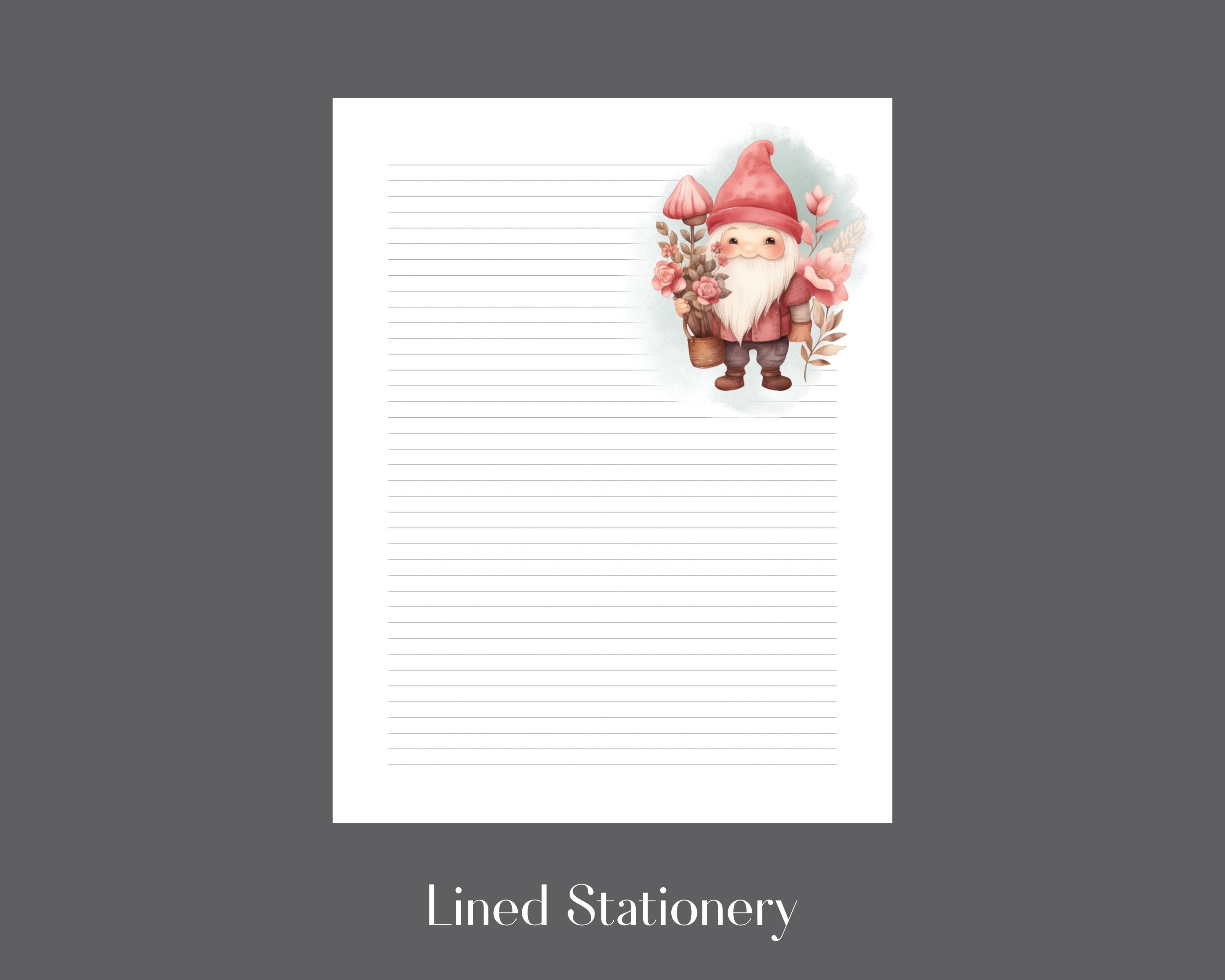 Printable Lined Unlined Stationery Instant Download Notepaper 8.5x 11 ...