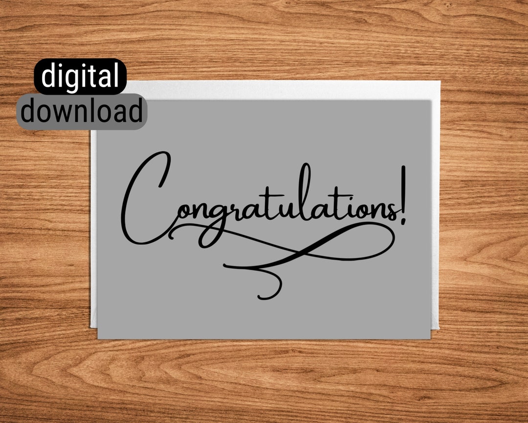 Downloadable Greeting Card Instant Digital Download Printable Blank ...