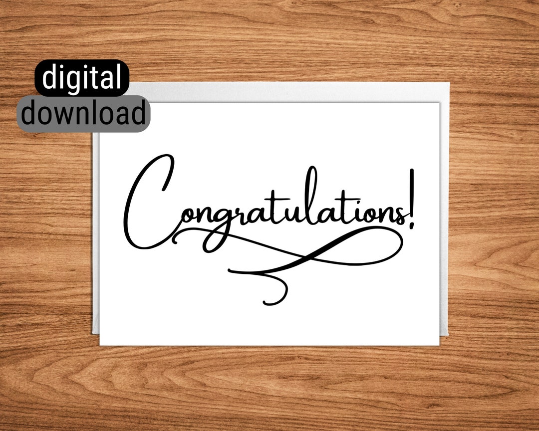 Downloadable Greeting Card Instant Digital Download Printable Blank ...