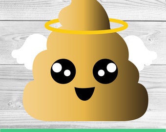 Poop Emoji Angel - Etsy