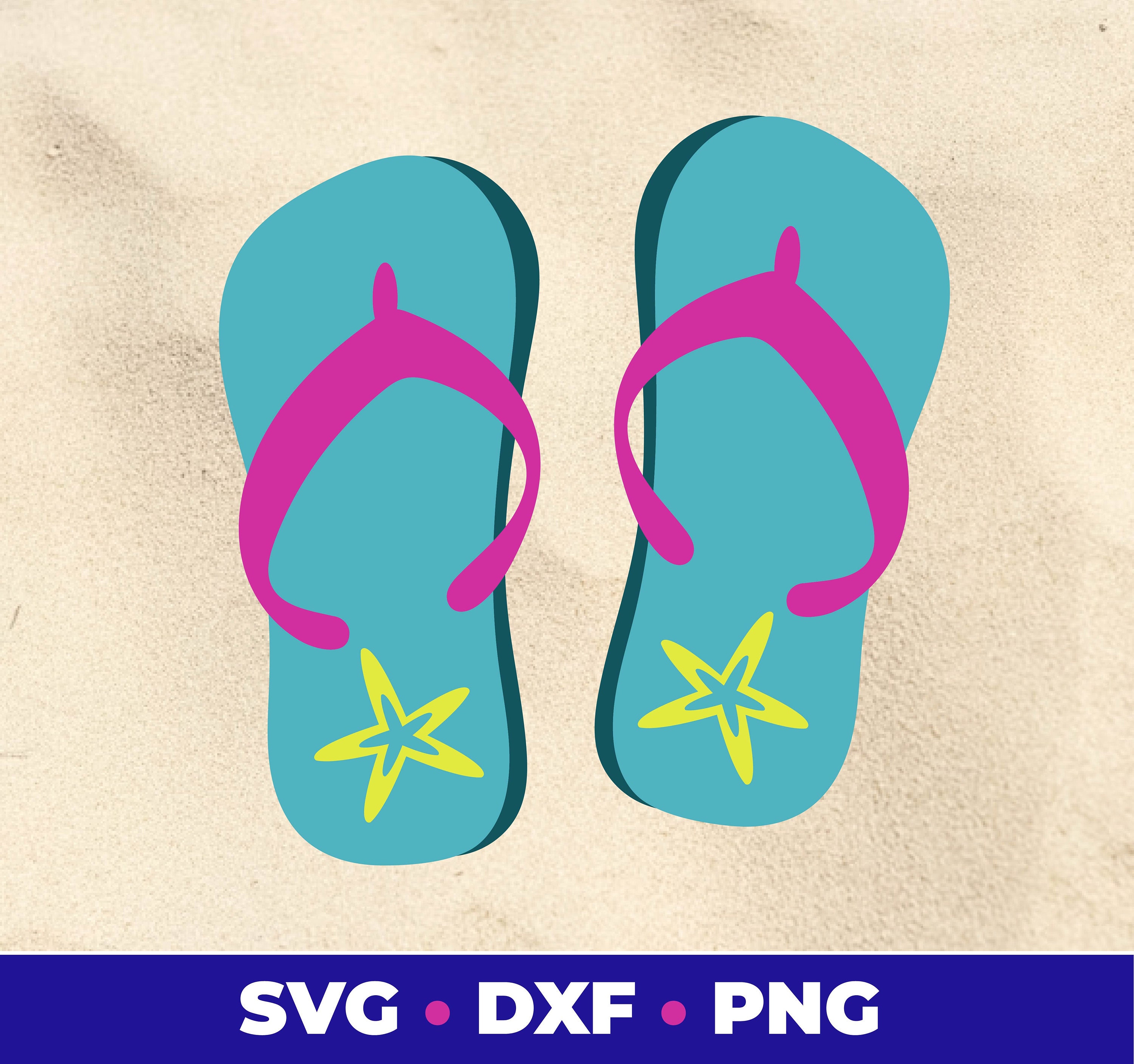 Chanclas SVG, Cricut de verano, Playa SVG, Cricut, Silueta, Flip Flop ...