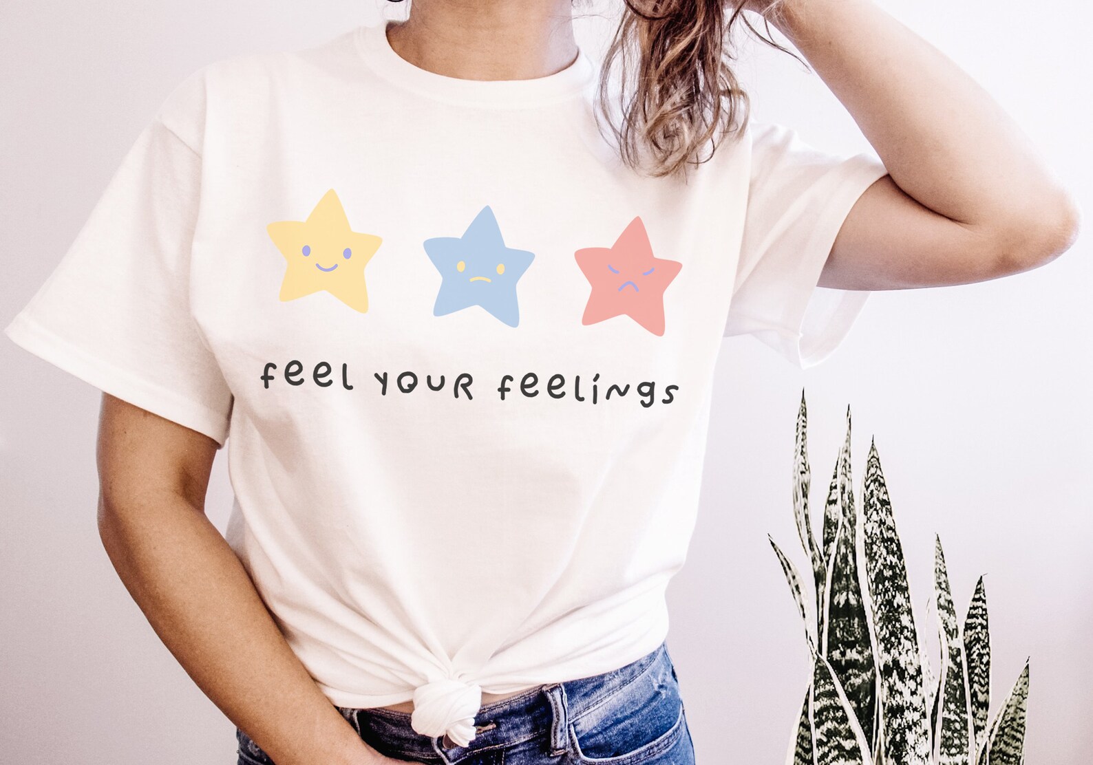 Feel Your Feelings Star Emotions Graphic Tee Self-care | Etsy