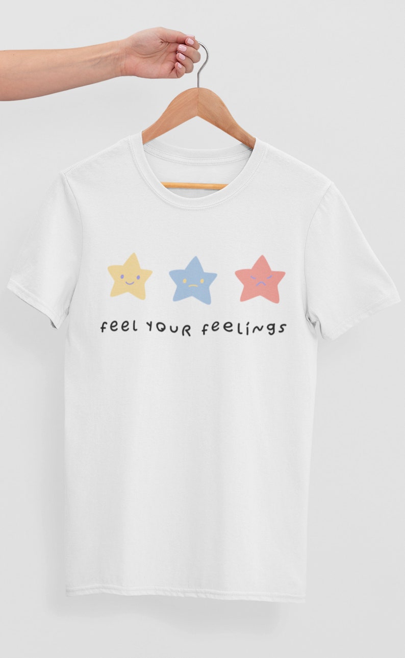 Feel Your Feelings Star Emotions Graphic Tee Self-care | Etsy