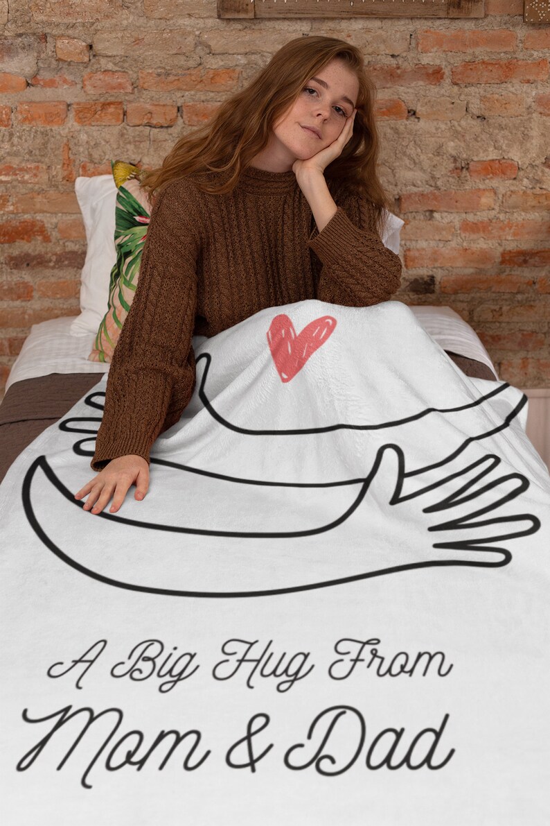 Custom A Big Hug From Name Blanket Personalized Gift for | Etsy