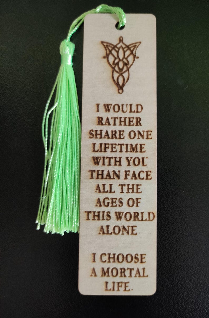 Lord of the Rings Wooden Bookmarks, Laser Engraved With Quotes From the ...