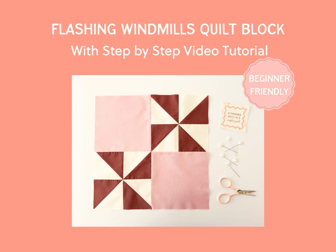 Windmills Quilt Block Pattern – Easy Beginner Pinwheel (PDF Pattern) - Etsy
