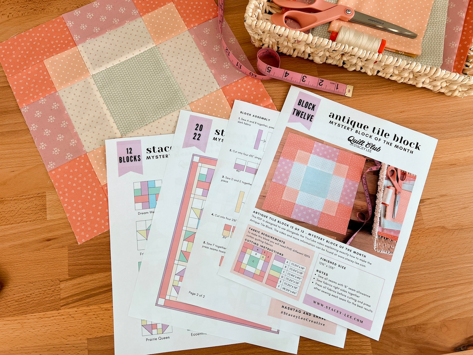 Antique Tile Quilt Block Pattern // Learn to Quilt // Quilting - Etsy