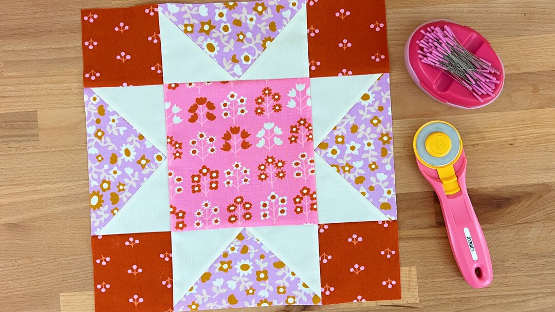 Sawtooth Star Quilt Block Pattern With Video Tutorial - Etsy