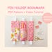 Fabric Pen Holder Bookmark Sewing Pattern With 3 Sizes – Beginner ...