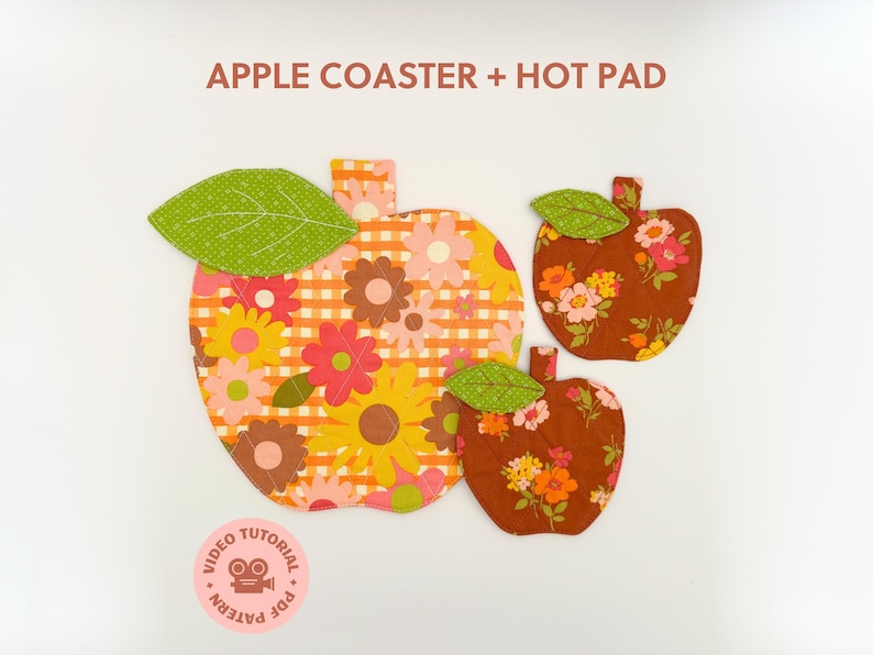 Big Apple Coaster & Hot Pad PDF Sewing Pattern | Easy Fall Project With ...