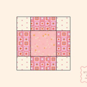Uneven Nine Patch Quilt Block Pattern | Beginner Friendly (PDF Pattern ...