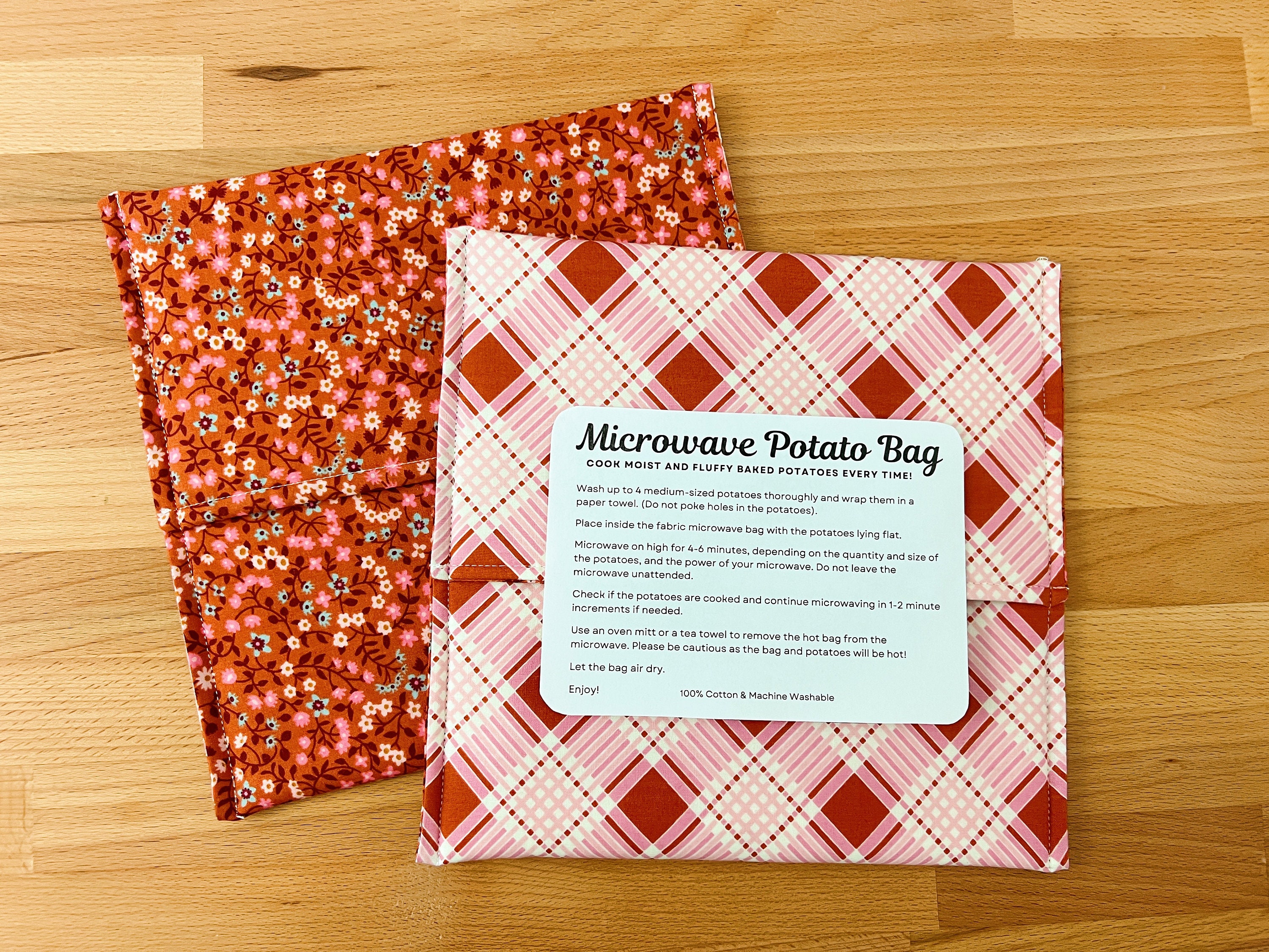 Microwave Potato Bag Sewing Pattern PDF // Beginner Friendly DIY With ...