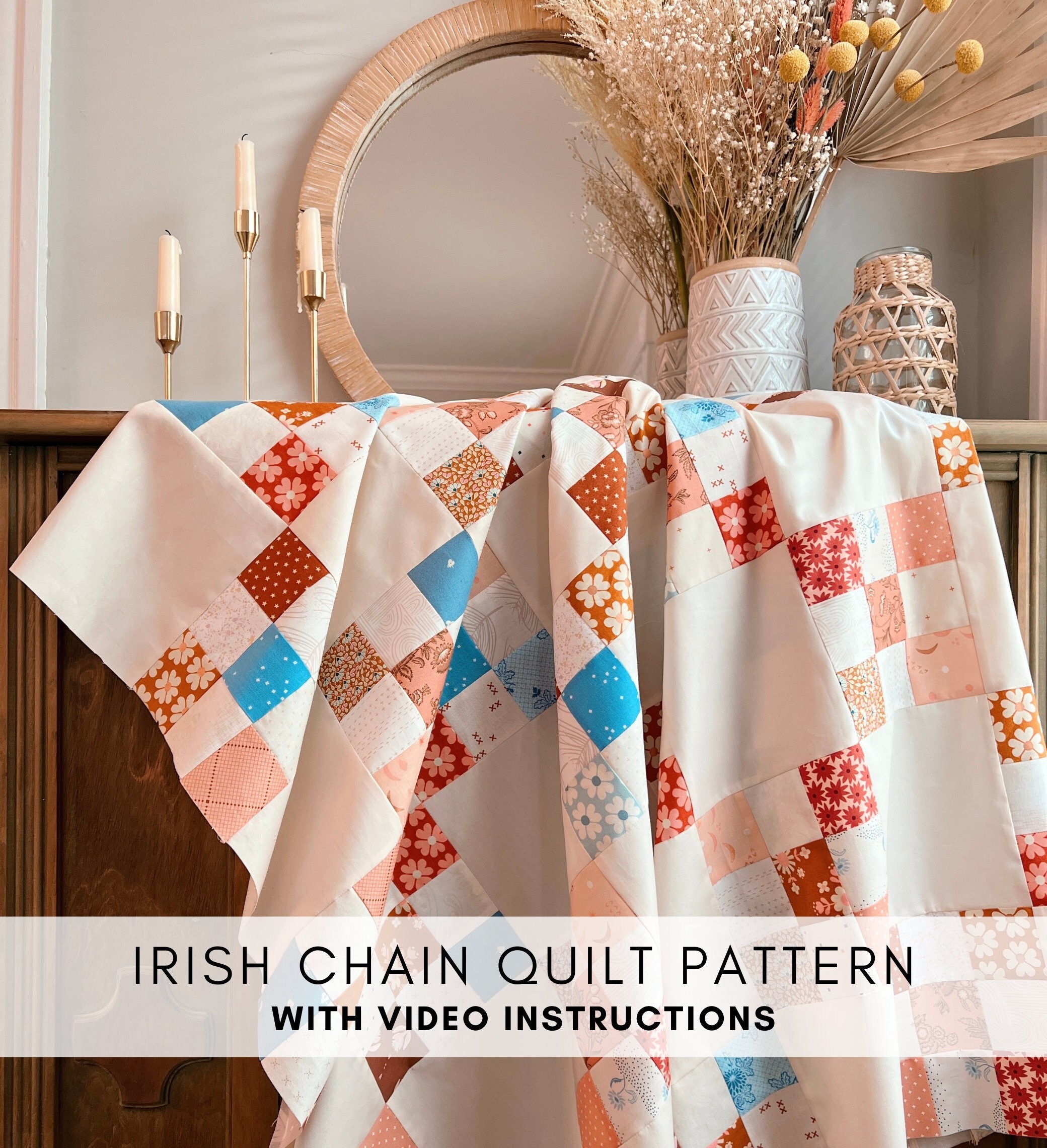 Irish Chain Quilt Pattern With Video Tutorial - Etsy