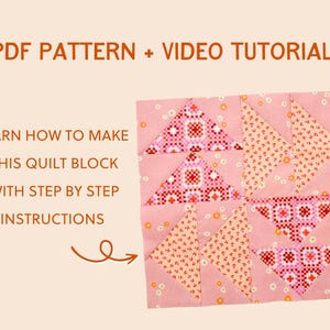 Virginia Reel Quilt Block PDF Pattern With Youtube Video // Learn to ...