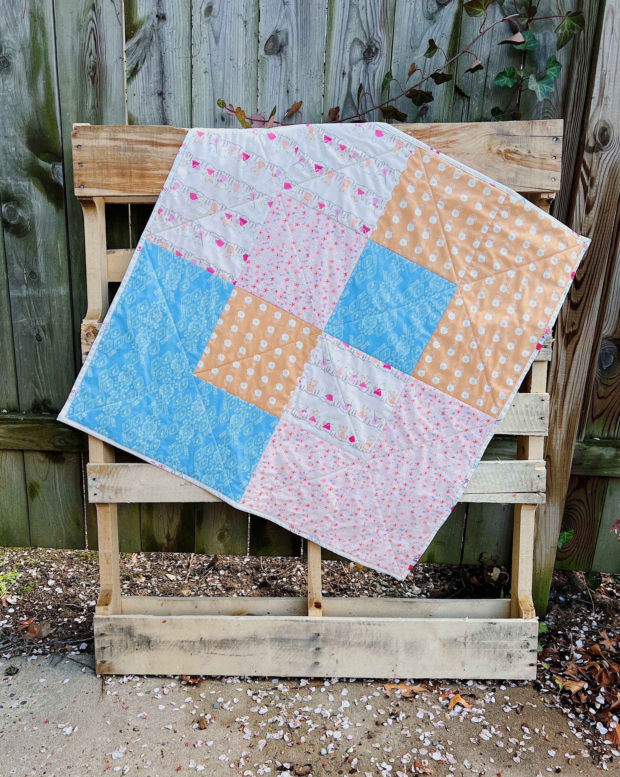 Easy Baby Quilt Pattern PDF // Quick Beginner Quilting Project With ...
