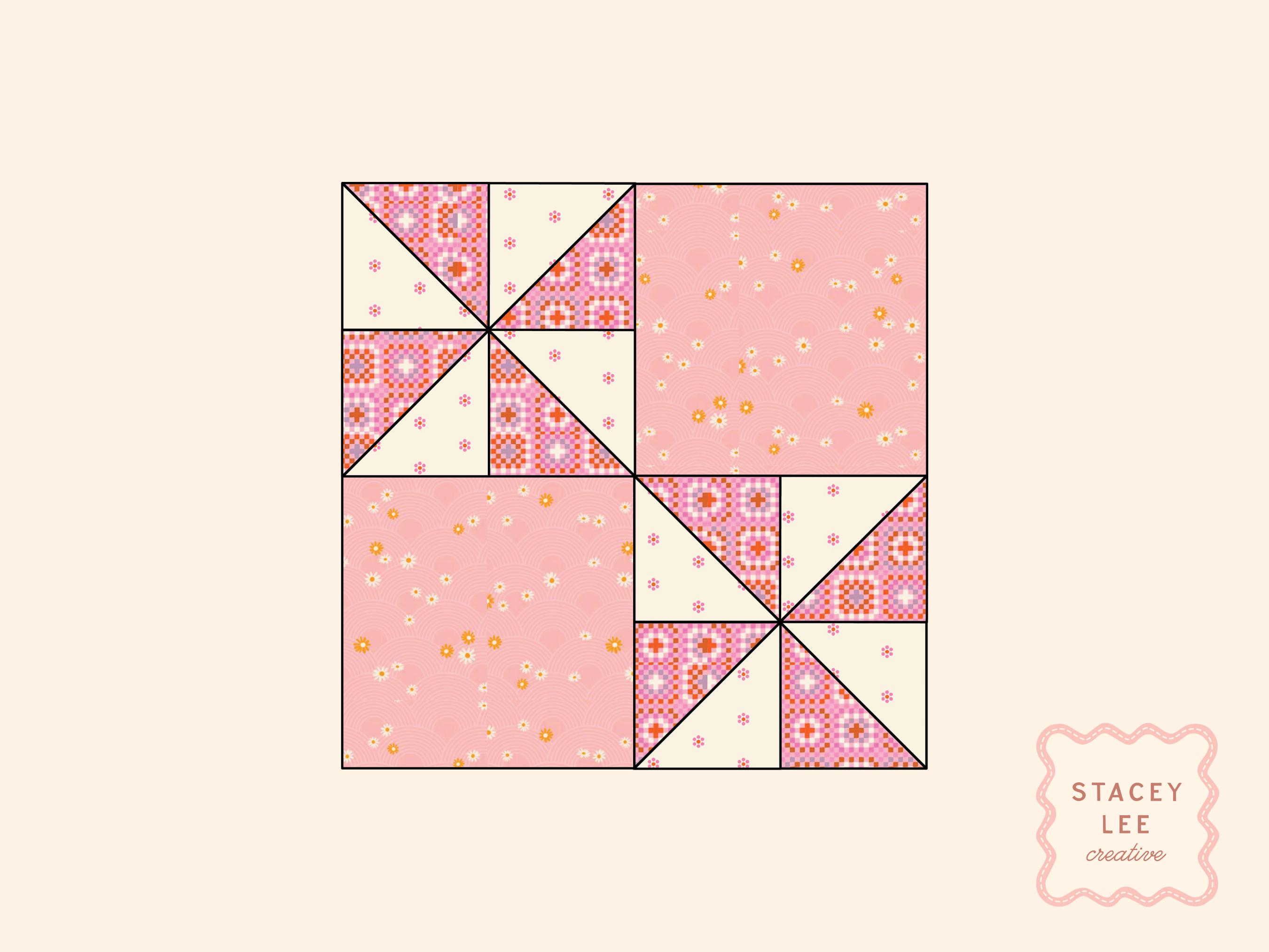 Windmills Quilt Block Pattern – Easy Beginner Pinwheel (PDF Pattern) - Etsy