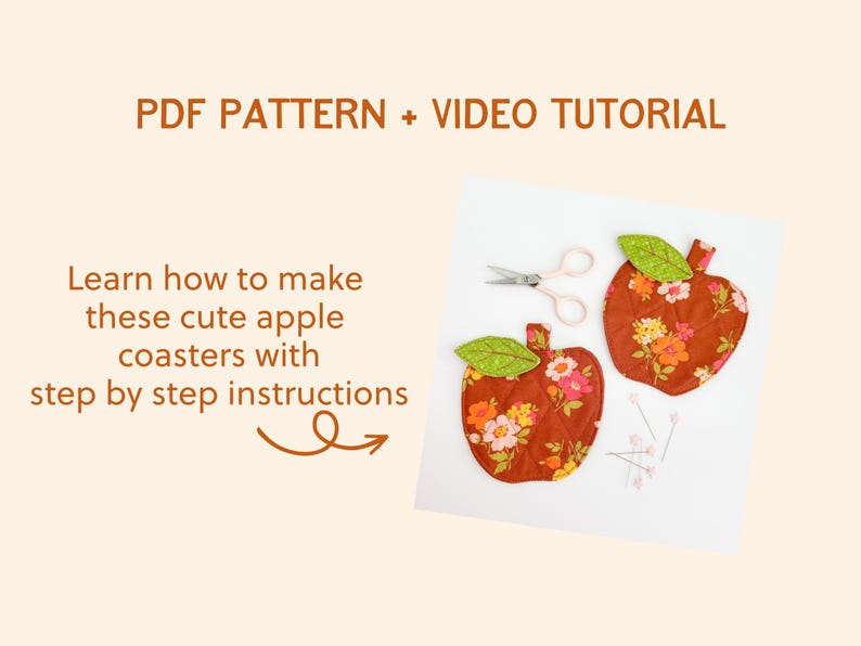 Big Apple Coaster & Hot Pad PDF Sewing Pattern | Easy Fall Project With ...