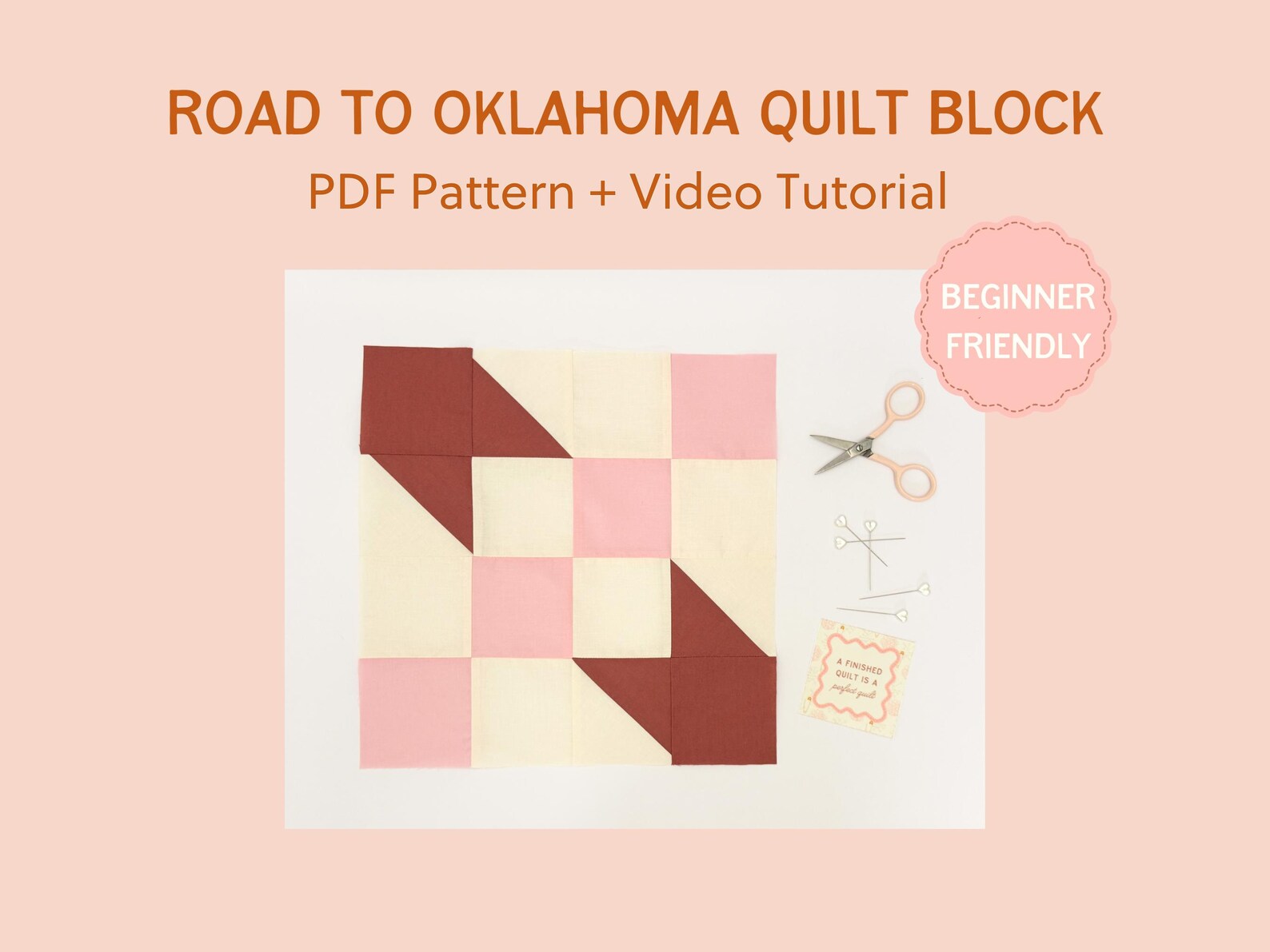 Road to Oklahoma Quilt Block Pattern – Classic Sampler Series (PDF ...