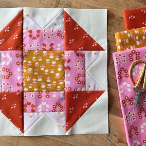 Folded Corners Quilt Block Pattern - With Video Tutorial - Learn to ...
