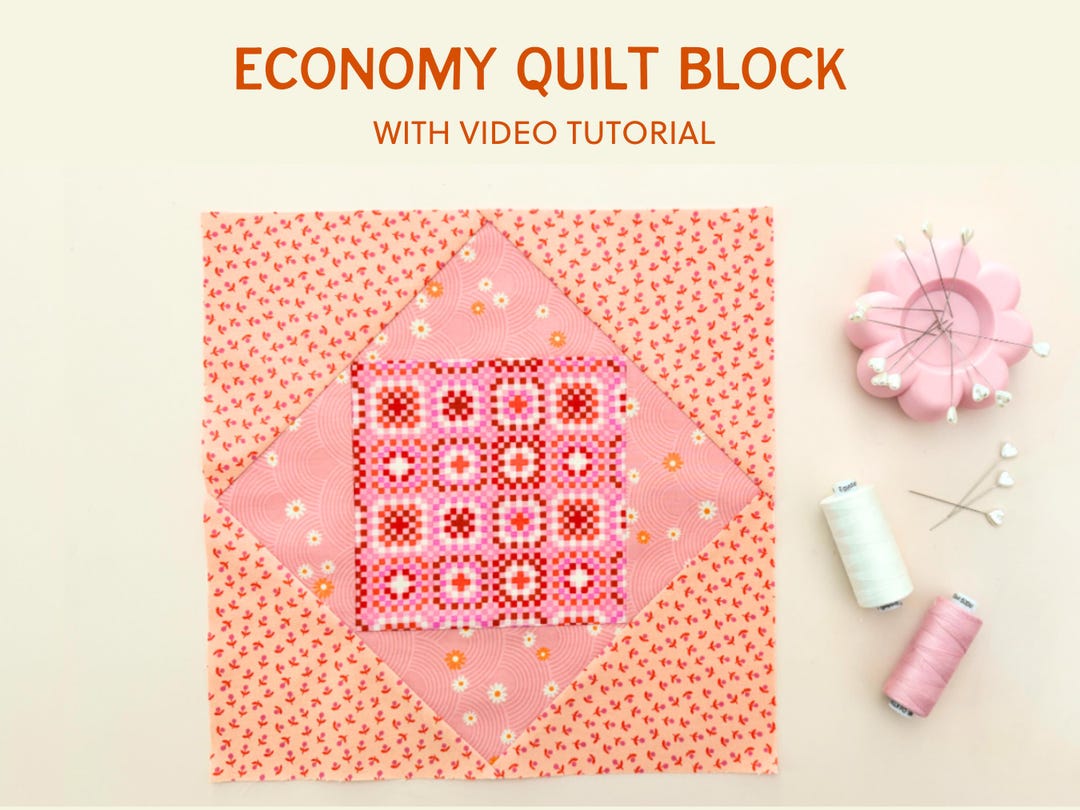 Economy Quilt Block PDF Pattern With Youtube Video // Learn to Quilt - Etsy